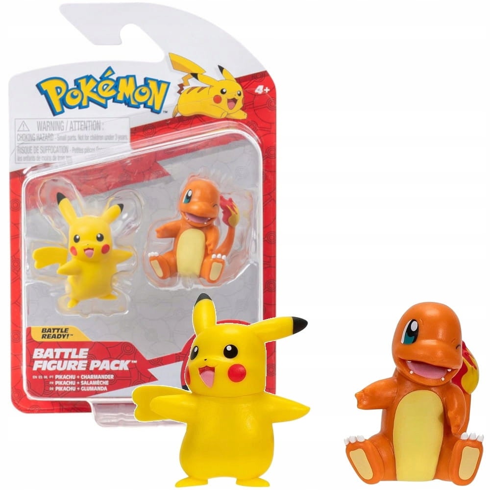 Pokemon Kampfigur Første Partner Charmander & Pikachu | Pokemon - Lekia.no